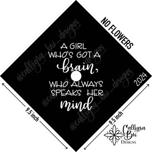 Mulan Girl Whos Got a Brain Always Speaks Grad Cap Topper Graduation ...