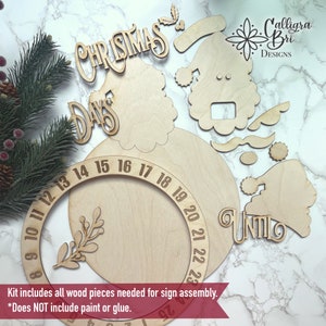 DIY Kit- Santa Clause Countdown to Christmas- Days Until Christmas ...