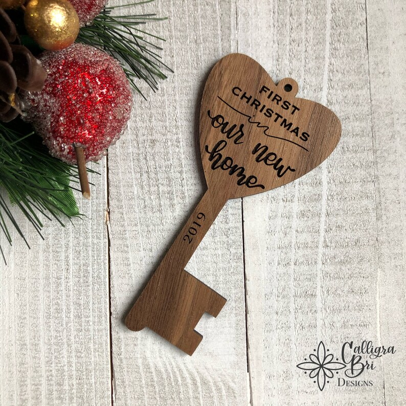 NEW HOME KEY ornament Decoration Custom Gift-Our first | Etsy