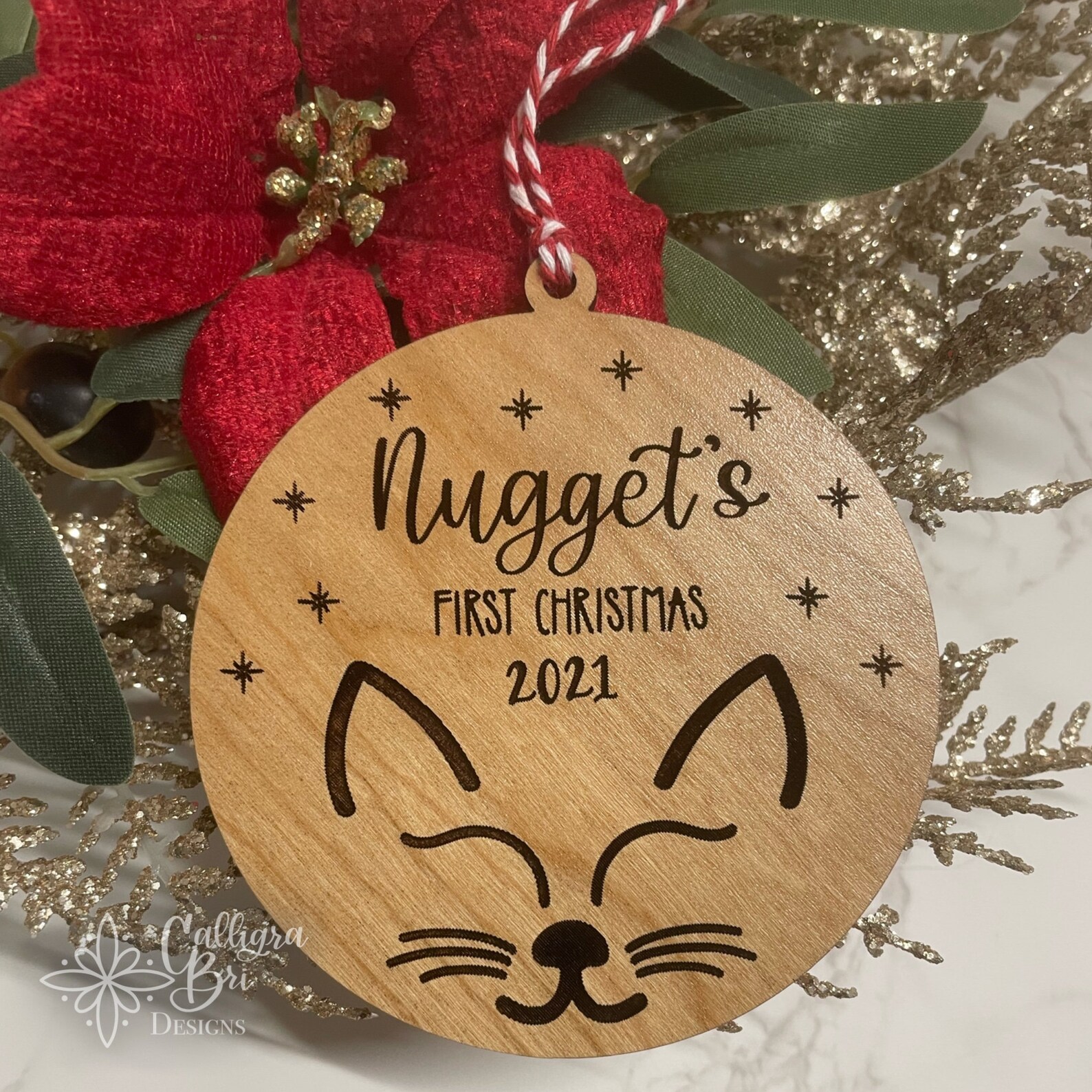 Kitten Ornament Decoration Name Tag Custom Name Tag Gift Tag | Etsy