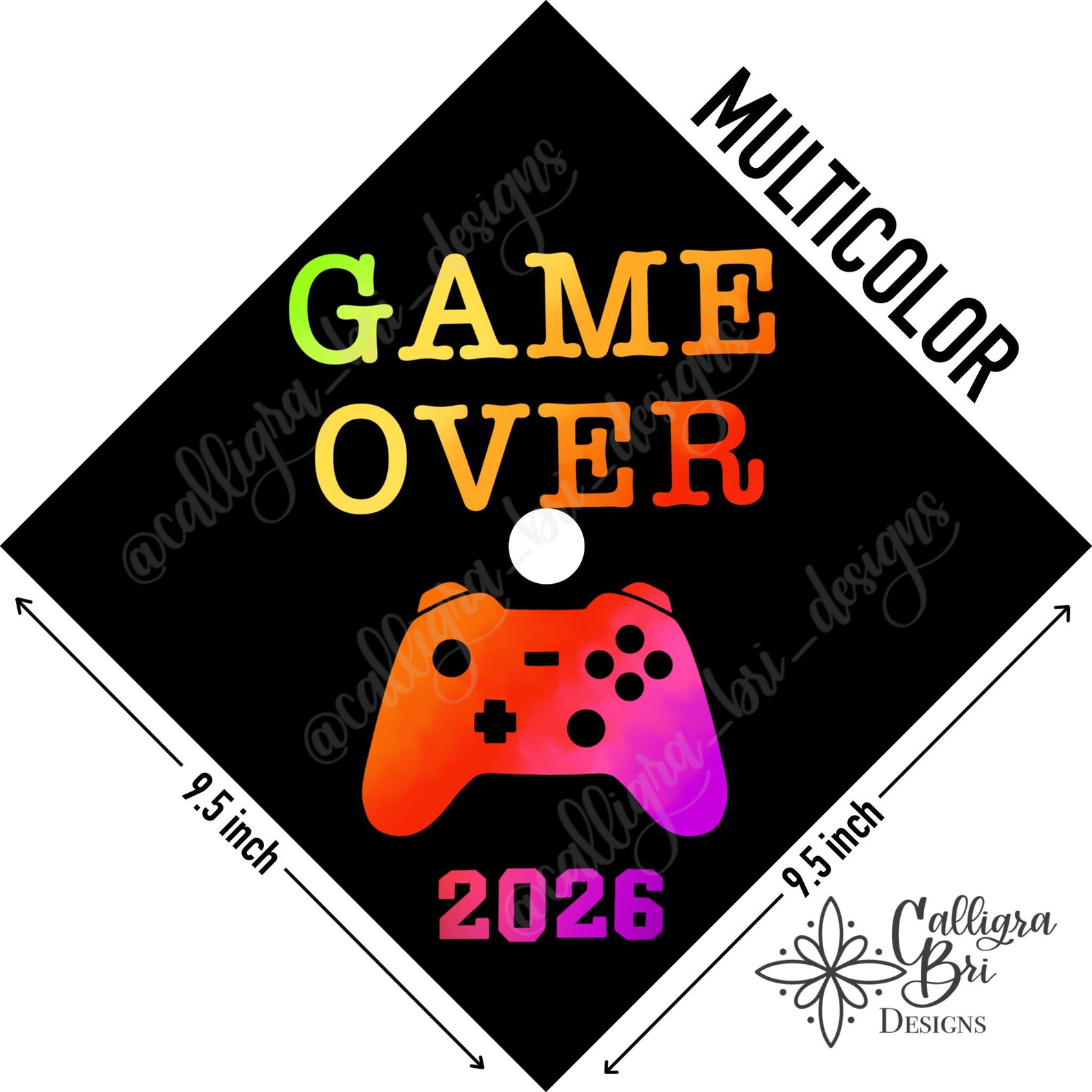 Game Over- Grad Cap Topper Graduation Gift Tassel Custom Quote ...