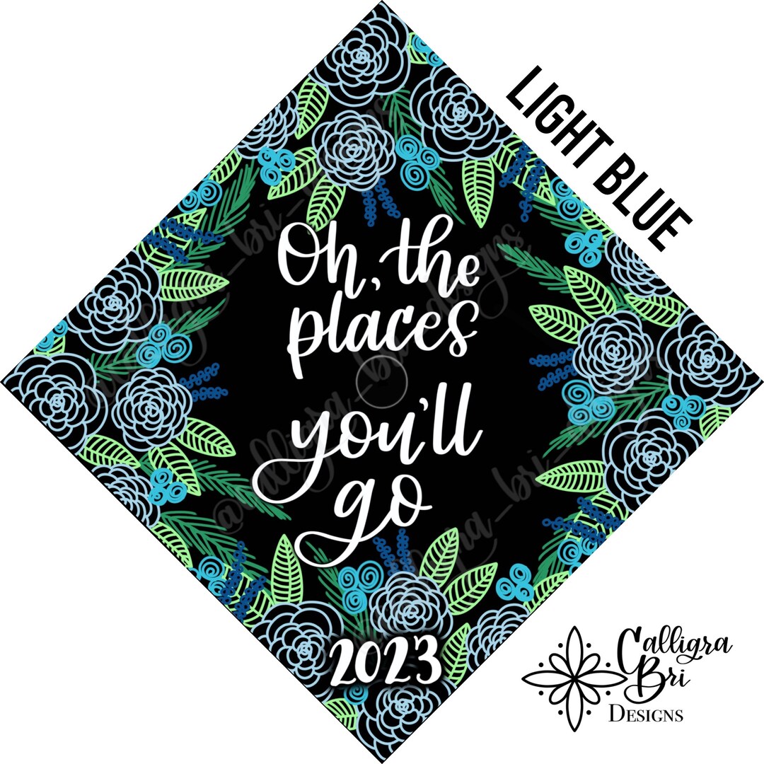 Dr Seuss Oh the Places Youll Go Grad Cap Topper Graduation - Etsy