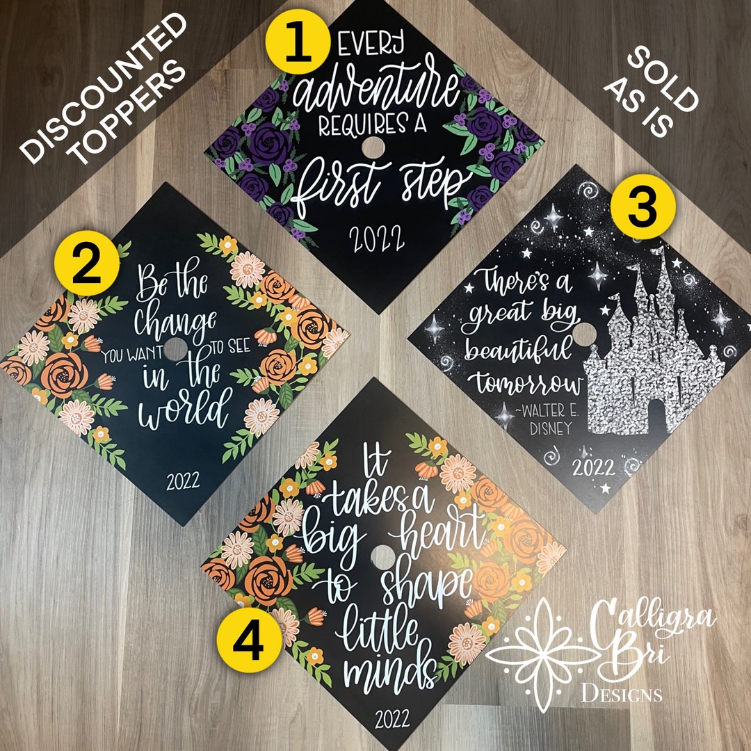 DISCOUNTED MISPRINT- Grad Cap Topper Graduation Gift Tassel Custom Grad ...