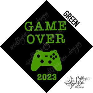 Game Over Grad Cap Topper Graduation Gift Tassel Custom Quote - Etsy