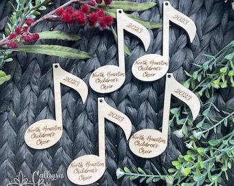 Personalized Colorful Music Notes Round Ornament, Custom Ornament ...