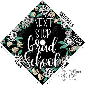 Next Stop Grad School Grad Cap Topper Graduation Gift Tassel Custom ...