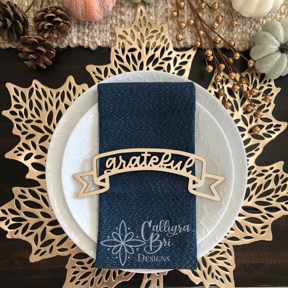 Banner Thanksgiving Christmas Dinner Table Place Settingsname | Etsy