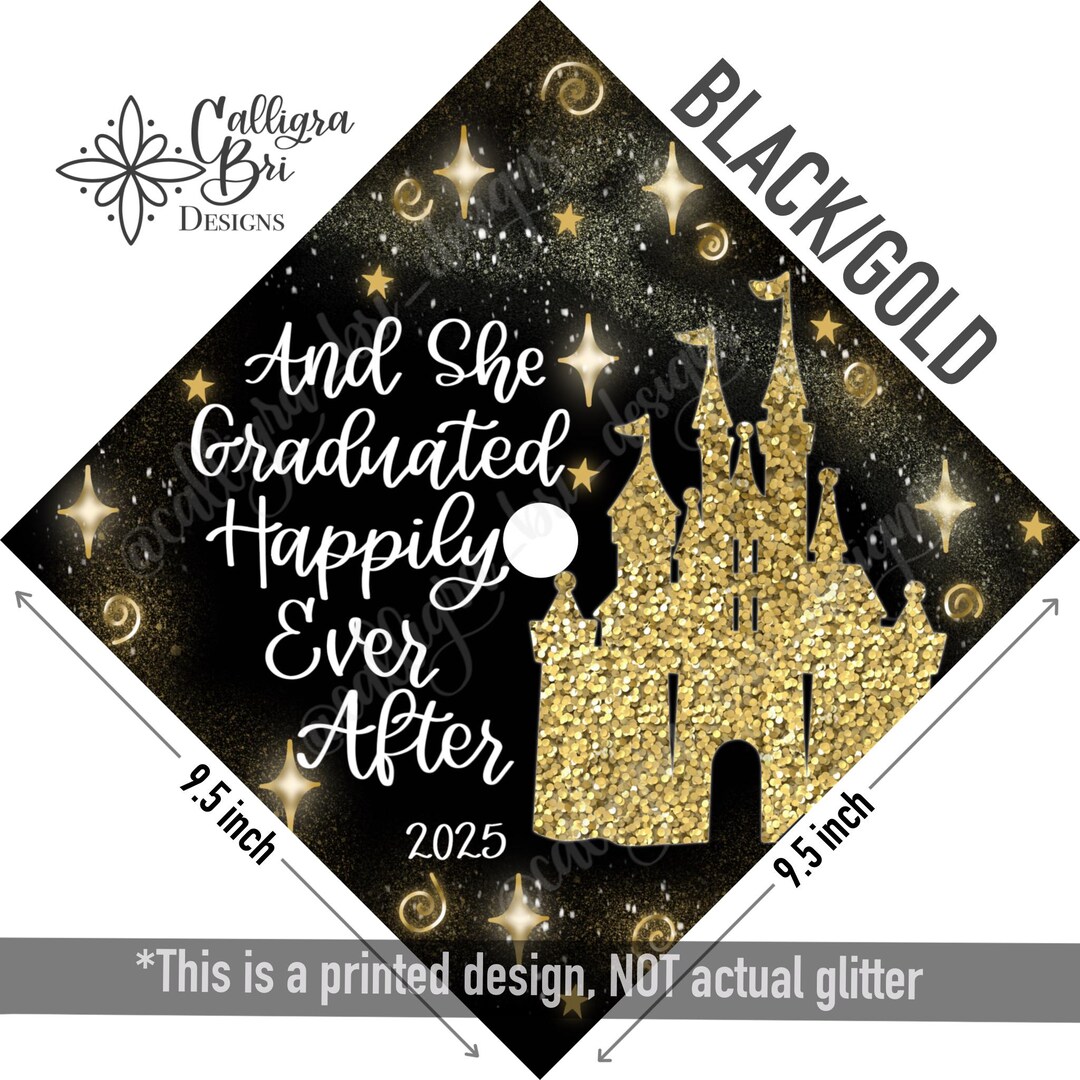 She Graduated Happily Ever After Grad Cap Topper Graduation Gift Tassel ...