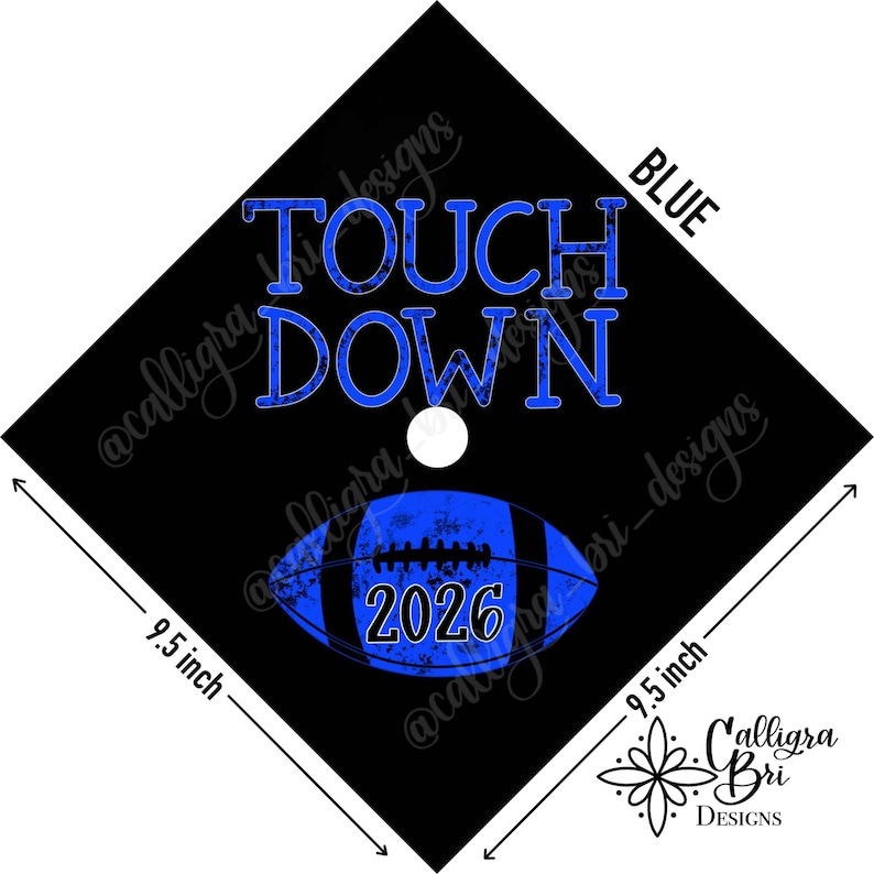 Football Athlete Touch Down- Grad Cap Topper Graduation Gift Tassel ...