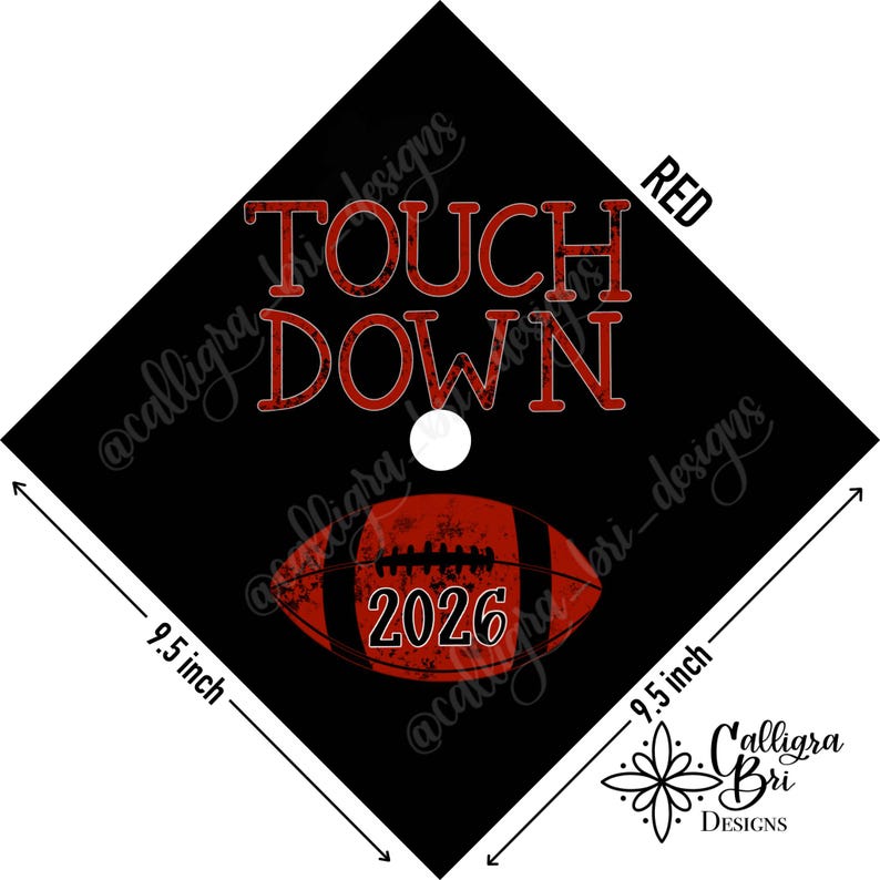 Football Athlete Touch Down- Grad Cap Topper Graduation Gift Tassel ...