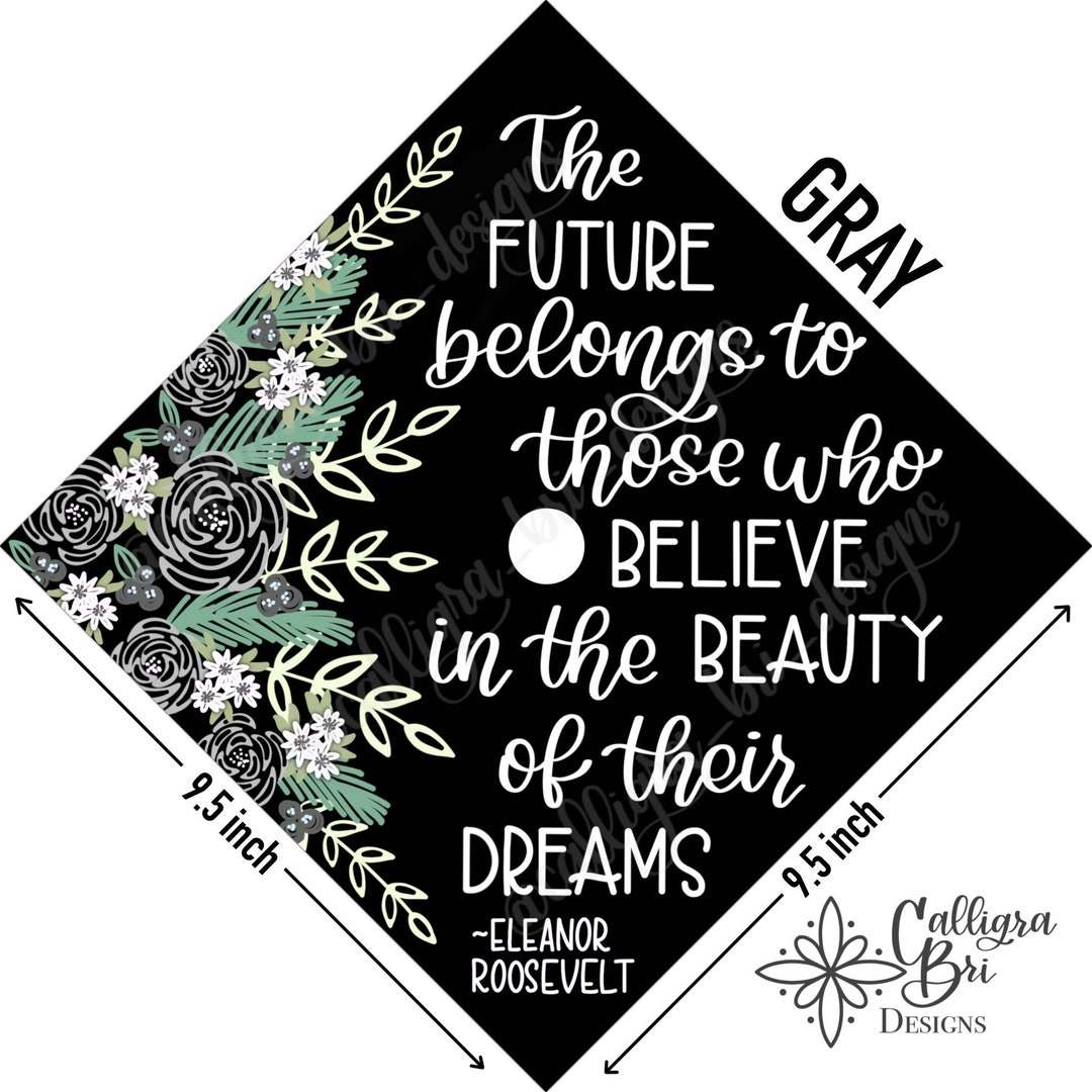 Grad Cap Topper Graduation Gift Tassel Custom Grad Quote Grad Cap ...