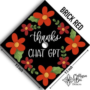 Thanks Chat GPT- AI Joke- Grad Cap Topper Graduation Gift- Tassel ...