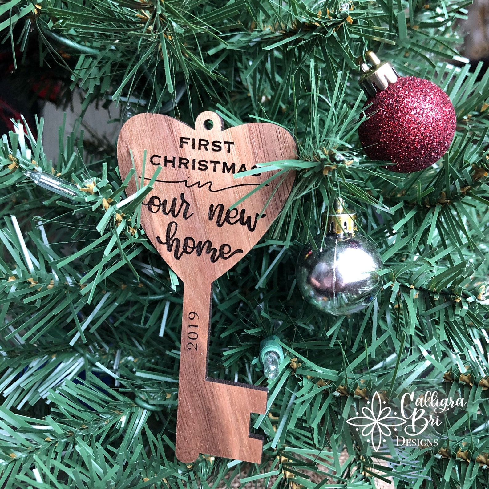 NEW HOME KEY Ornament Decoration Custom Gift-our First | Etsy