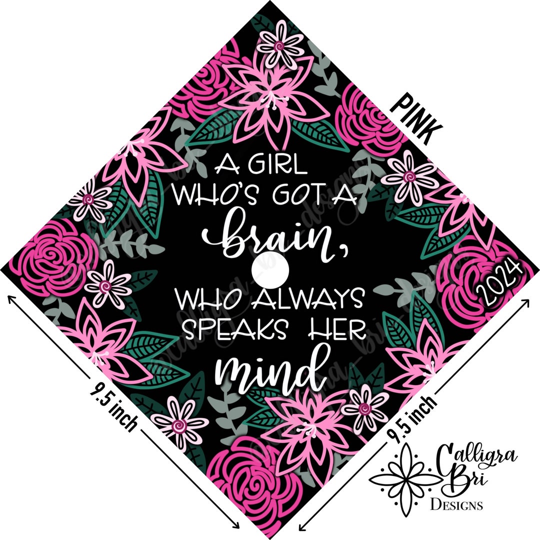 Mulan Girl Whos Got a Brain Always Speaks Grad Cap Topper Graduation ...