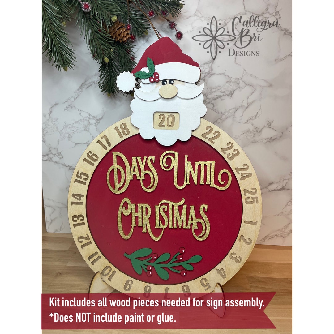 DIY Kit- Santa Clause Countdown to Christmas- Days Until Christmas ...