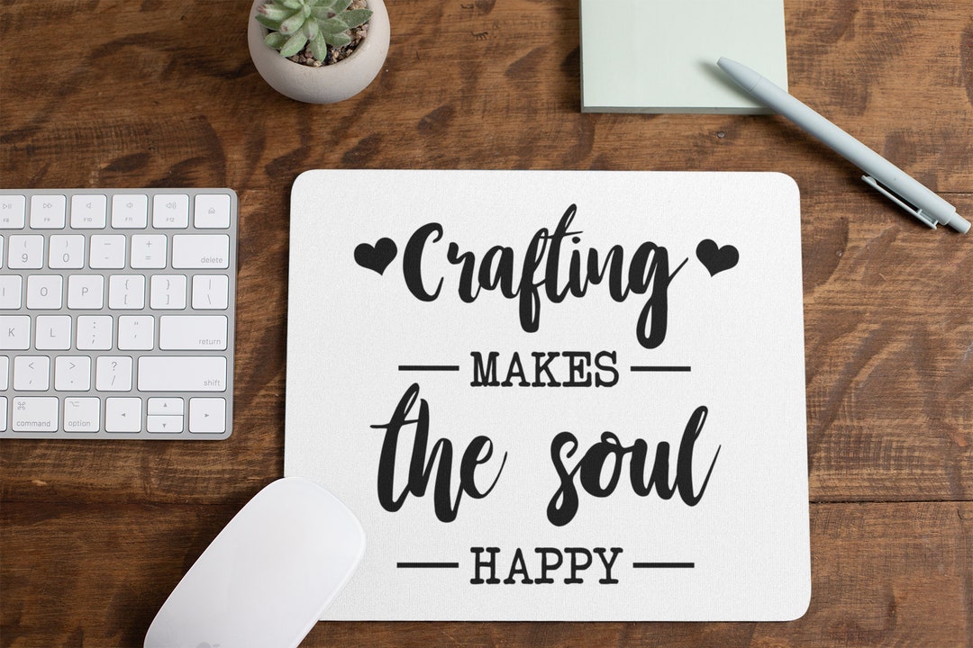 Funny Cute Crafting Computer Desk Mouse Pad. Non-slip Office Hobby ...