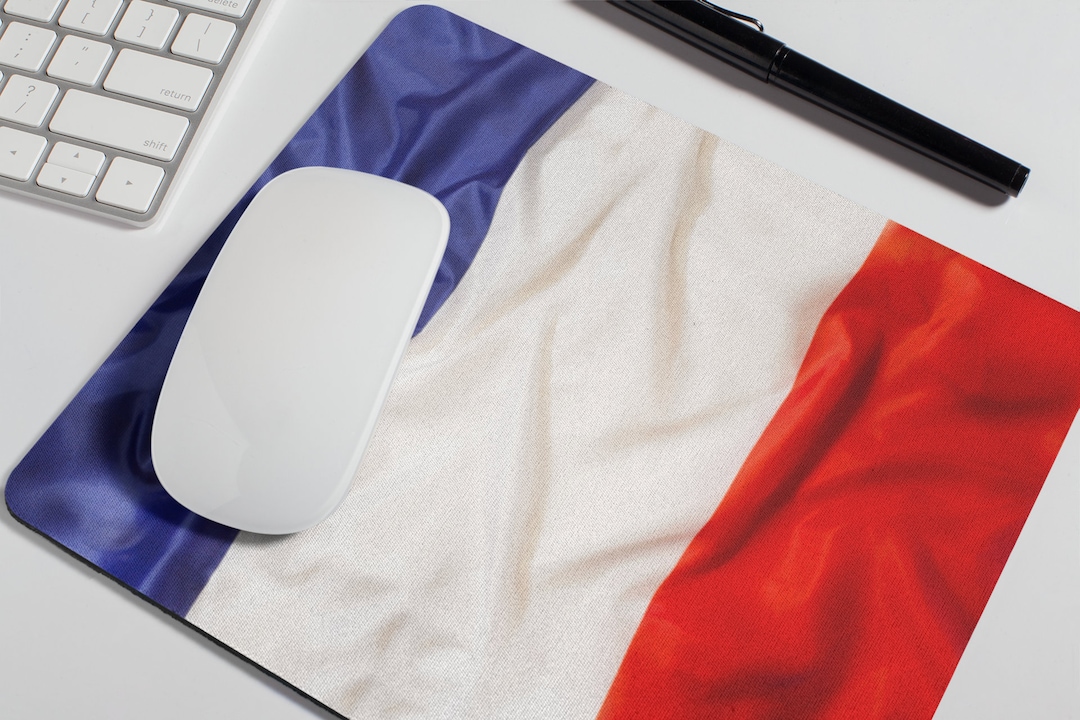 France French Flag Mousepad, Office Desk Mouse Pad, Mouse Mat, Office ...