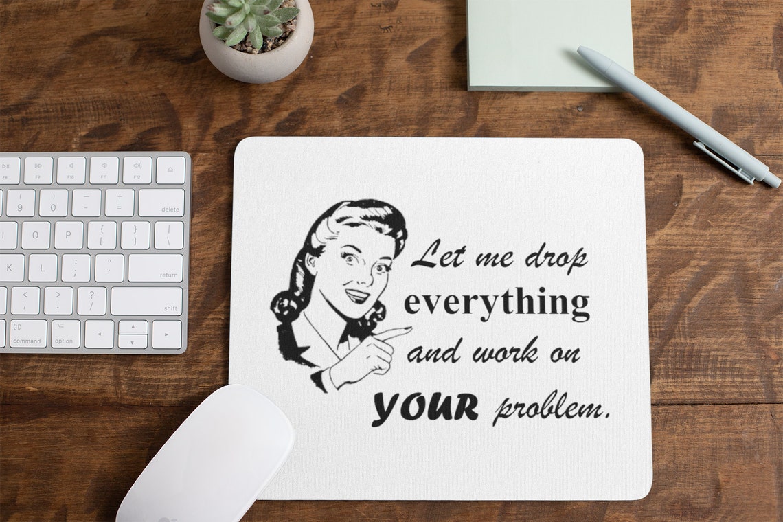 Funny Employee Mousepad Office Desk Mouse Pad Funny Office | Etsy