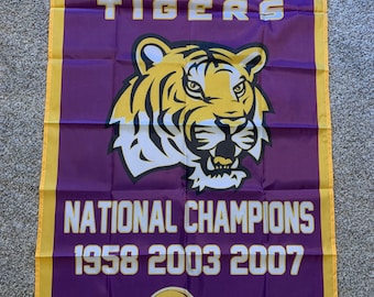 Louisiana State LSU Tigers NCAA National Championship Banner Flag - Etsy