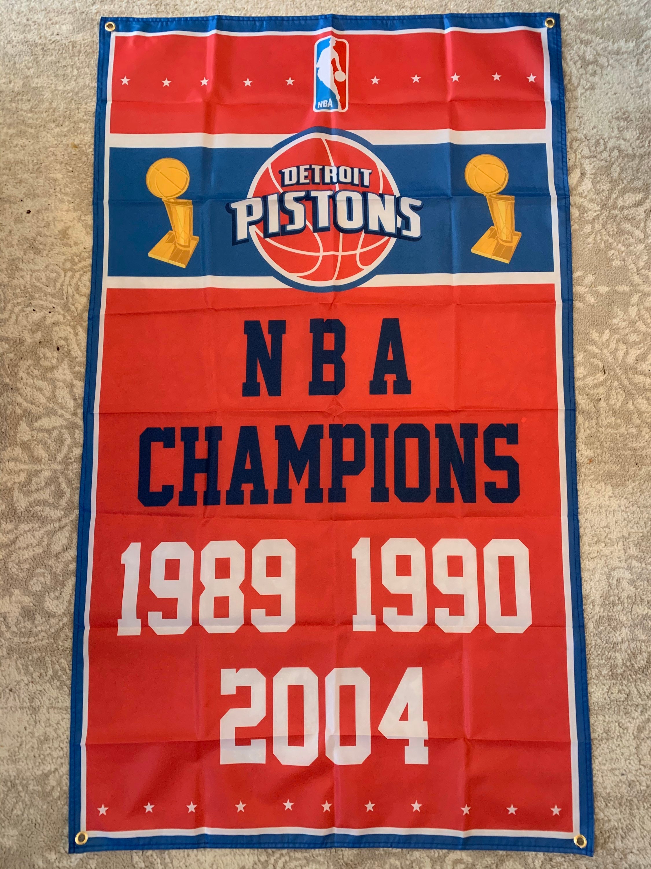Detroit Pistons NBA Finals Championship Banner Flag - Etsy