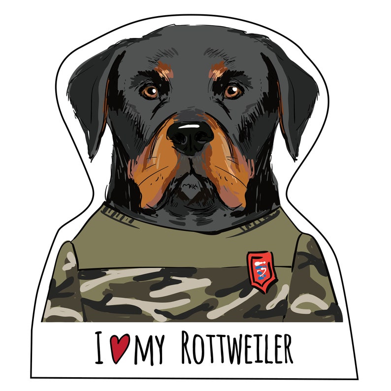 Rottweiler Dog Stickers Bumper Sticker Vinyl Dog Lover - Etsy