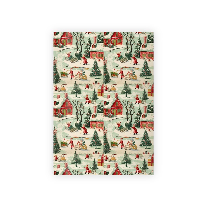 Retro Vintage Christmas Wrapping Paper - Etsy