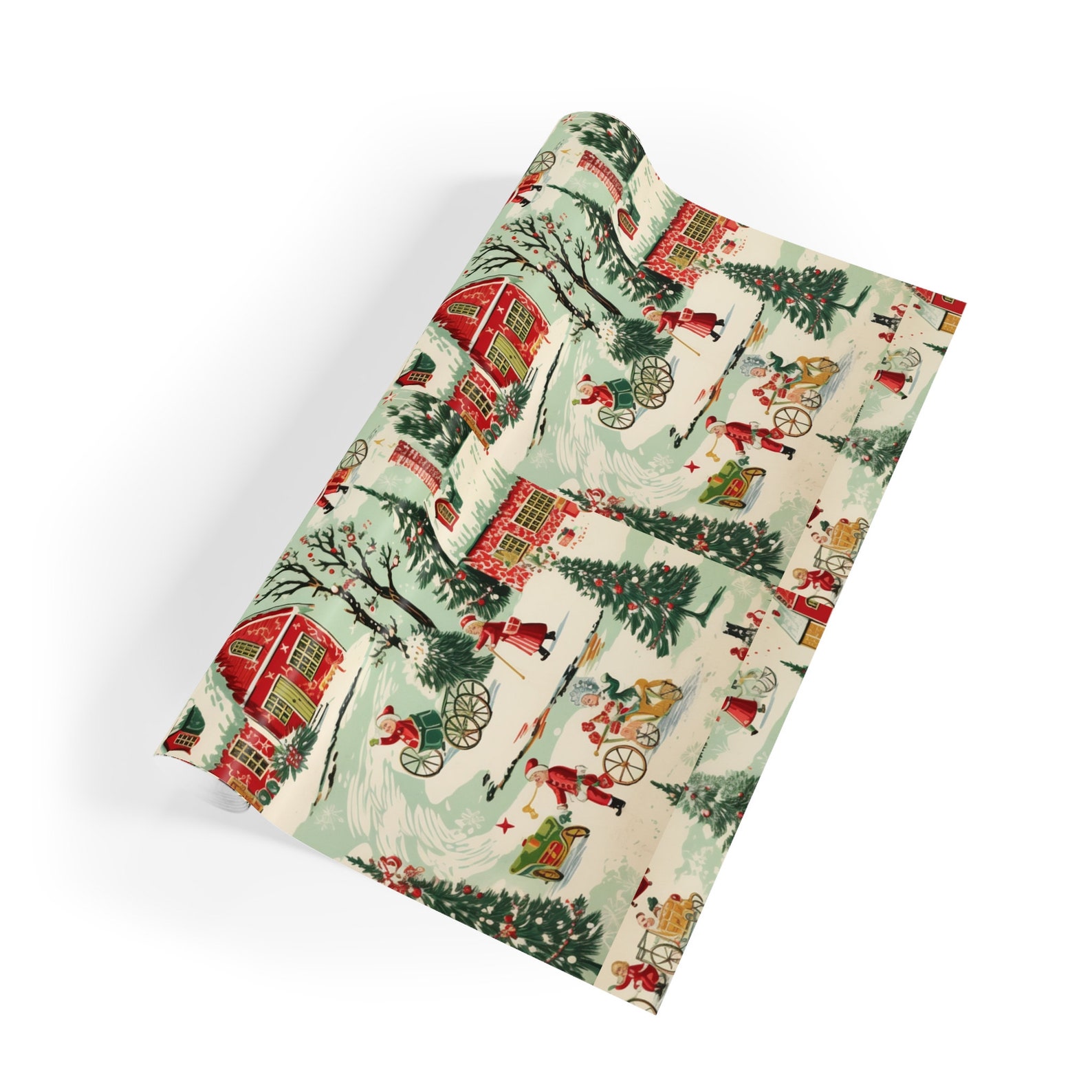 Retro Vintage Christmas Wrapping Paper - Etsy