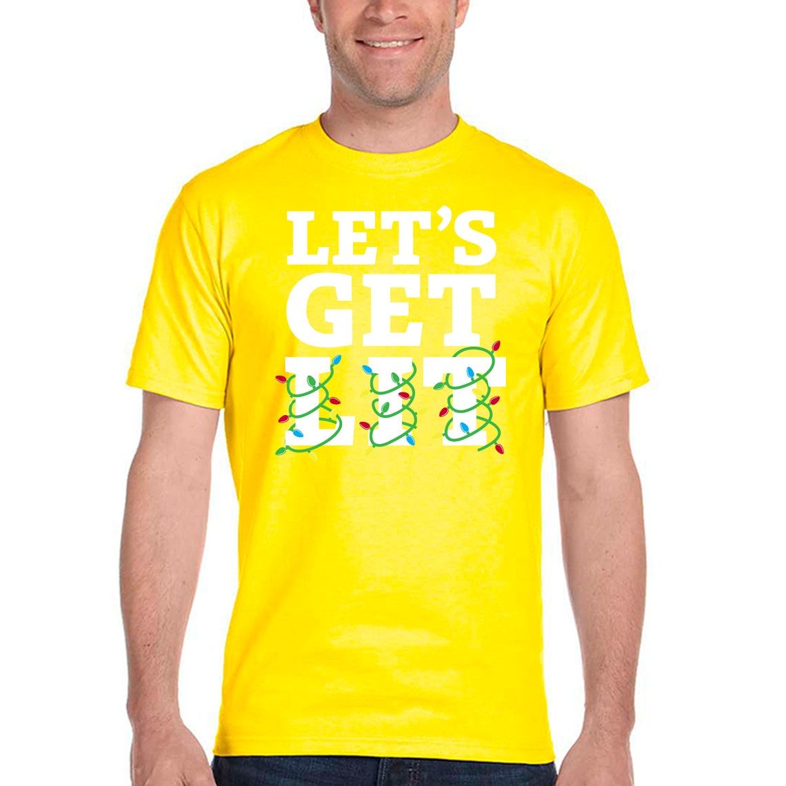 Let's Get Lit Men's Poly-Cotton T-shirt | Etsy