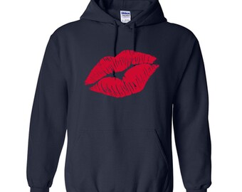 Kiss Mark Hoodie - Etsy