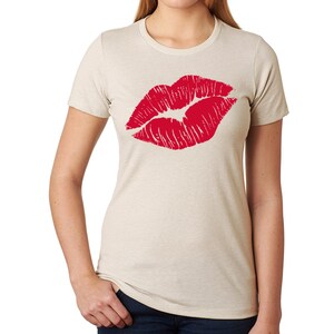Kiss Mark Ladies Poly-cotton T-shirt - Etsy