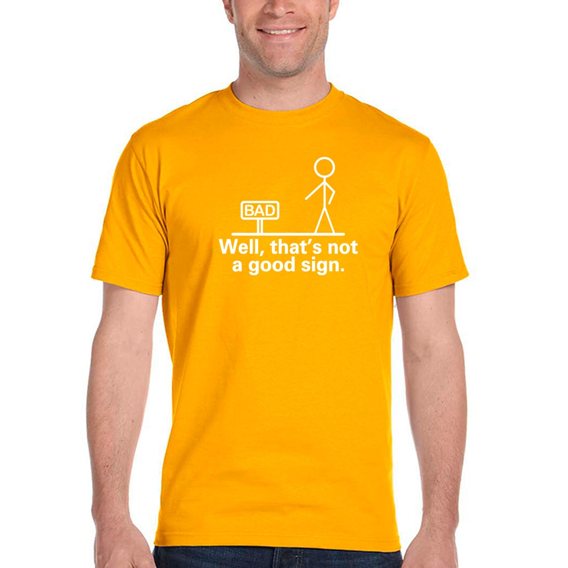 Well That's Not a Good Sign Men's Poly-cotton T-shirt | Etsy