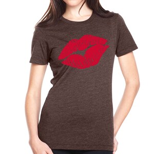 Kiss Mark Ladies Poly-cotton T-shirt - Etsy