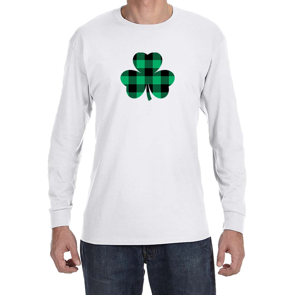 SHAMROCK PLAID Men's Long Sleeve T-shirt | Etsy