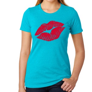 Kiss Mark Ladies Poly-cotton T-shirt - Etsy