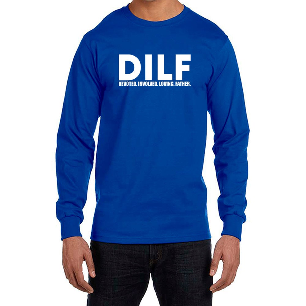 DILF Men's Poly-Cotton Long Sleeve T-shirt | Etsy