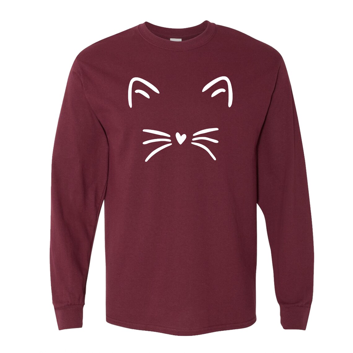 Cute Cat Men's Long Sleeve T-shirt | Etsy