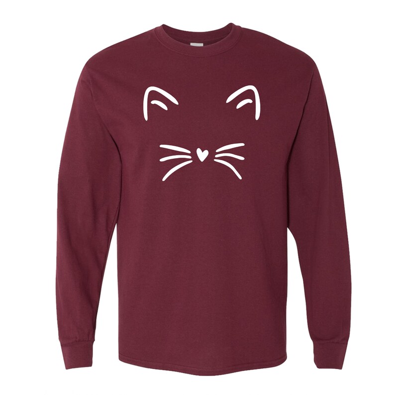 Cute Cat Men's Long Sleeve T-shirt | Etsy