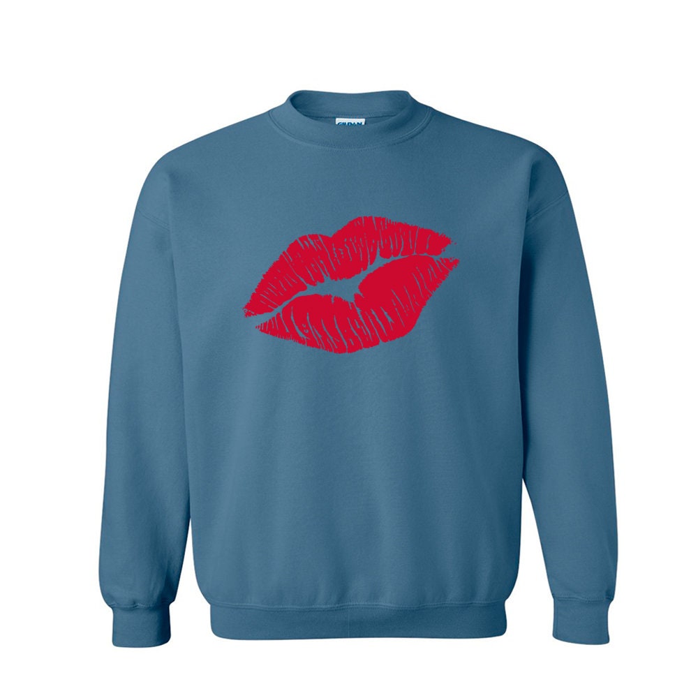 Kiss Mark Unisex Crew Neck Sweatshirt | Etsy