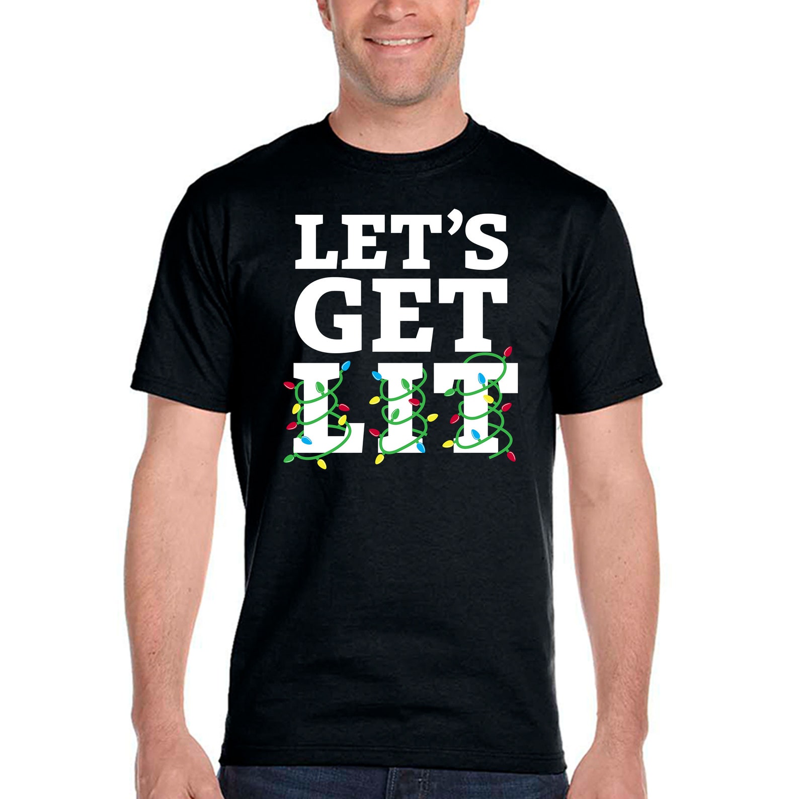 Let's Get Lit Men's Poly-cotton T-shirt | Etsy