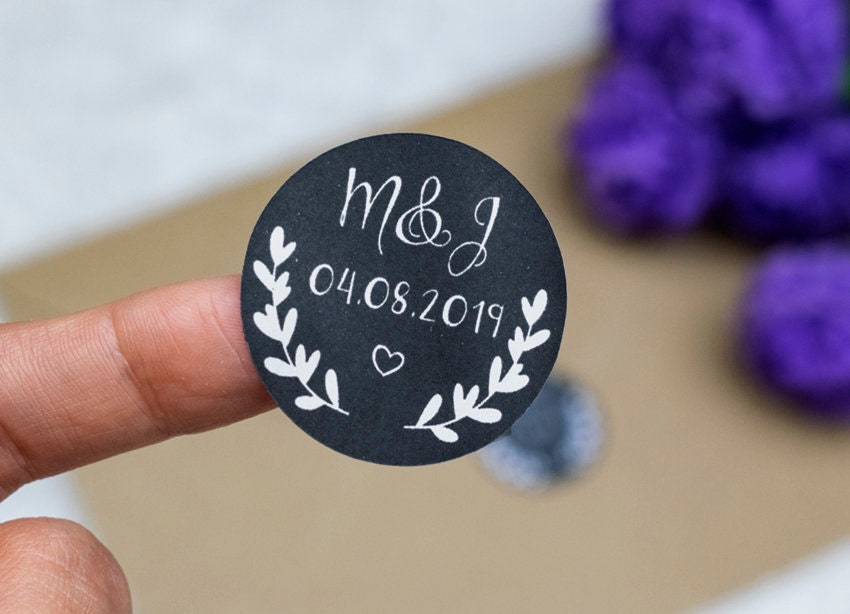 Custom Wedding Stickers Personalized Wedding Labels Wedding | Etsy