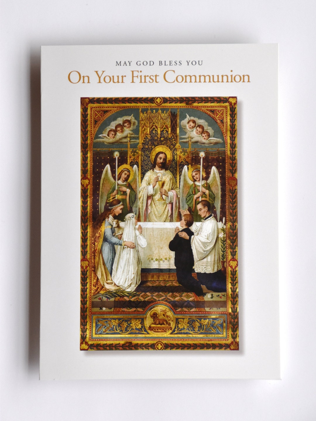 First Holy Communion Card, 1st Communion Card, Catholic, Greeting Card ...
