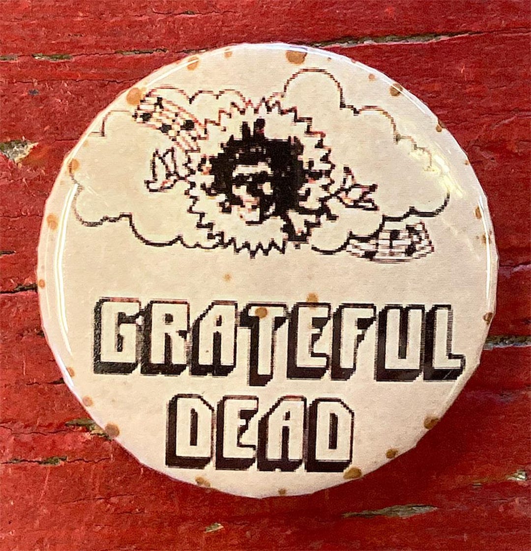 Grateful Dead - 'peace and Music' Vintage Button (new Old Stock) - Etsy