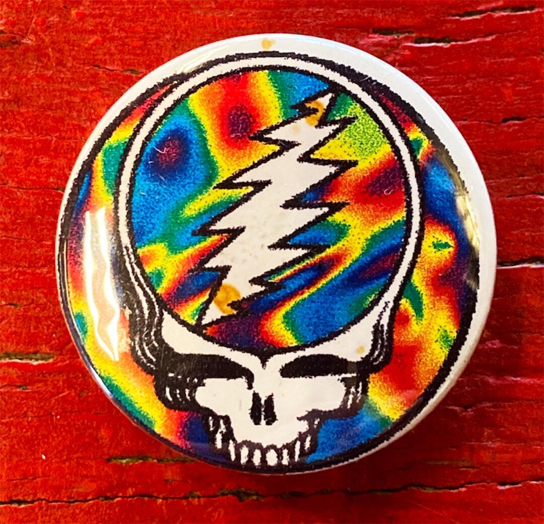 Grateful Dead - 'marble Steal Your Face' Vintage Button (new Old Stock ...