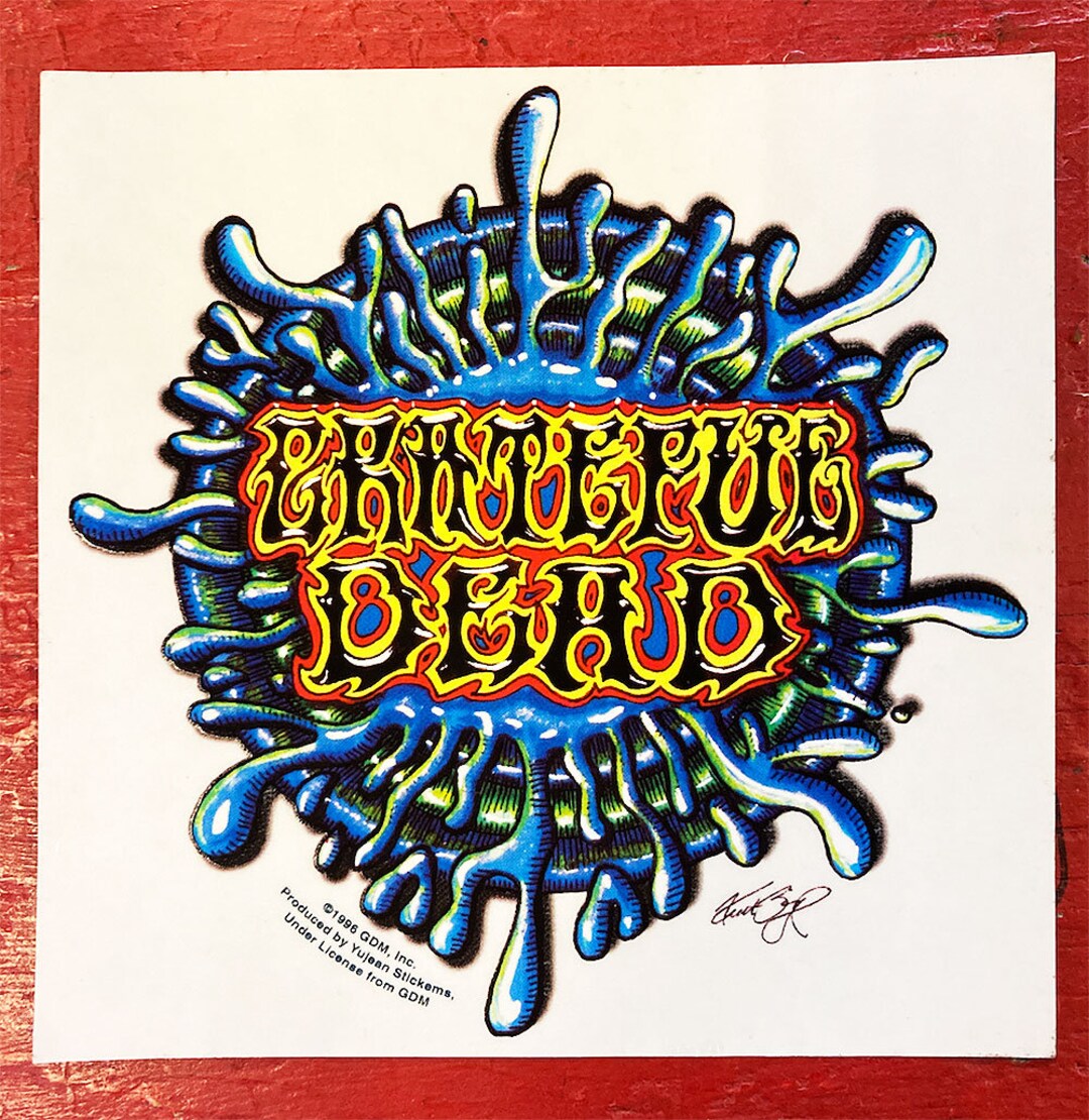 Grateful Dead - 'GD Logo & Splash Water' Vintage Sticker (new Old Stock ...
