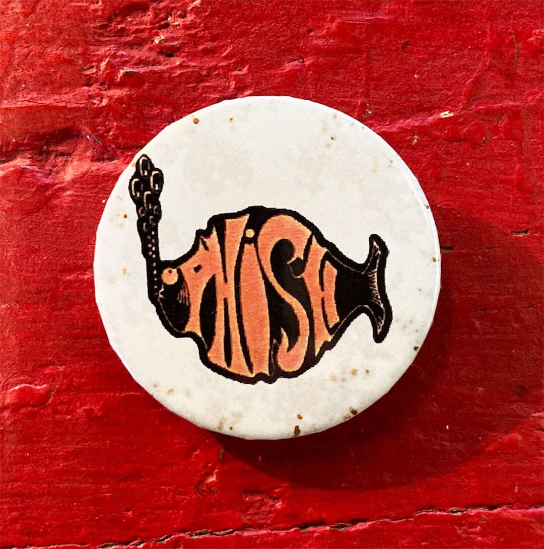 PHISH - 'classic Orange Logo' 1990's Vintage Button (new Old Stock) - Etsy