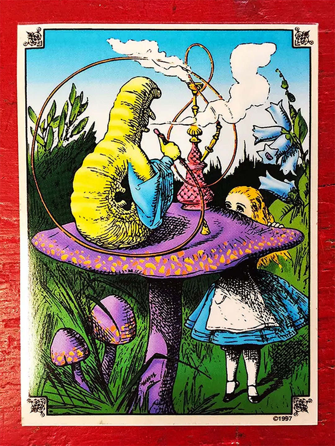 Alice in Wonderland - 'smoking Caterpillar' Window Sticker (new Old ...