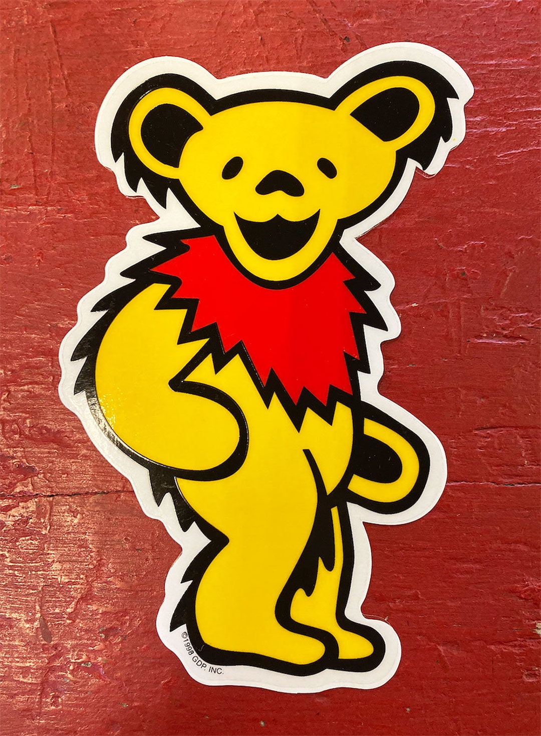 Grateful Dead Yellow 'dancing Bear' Die-cut Sticker new Old Stock - Etsy