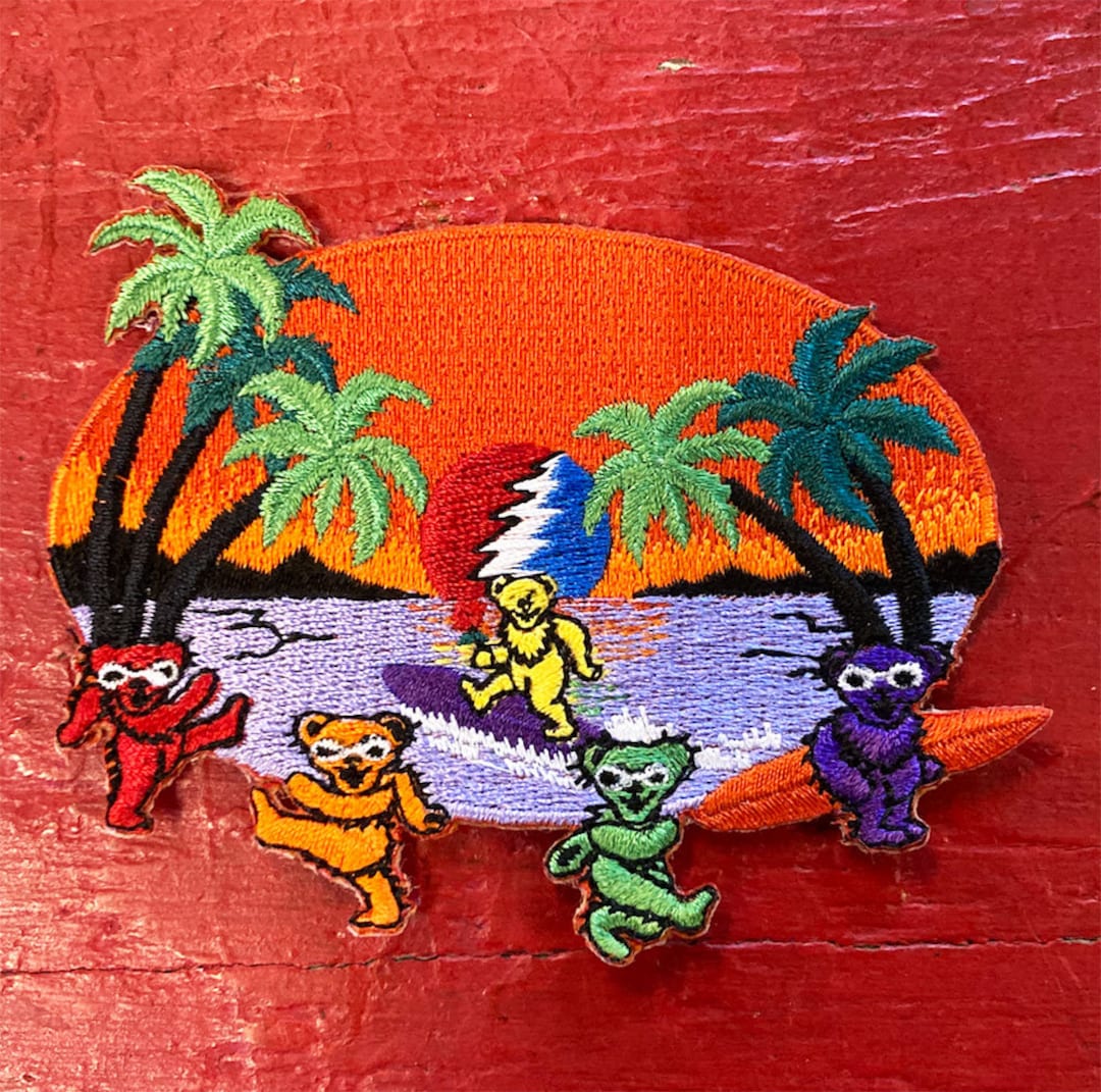 Grateful Dead - 'surfing Bears' Vintage Patch (new Old Stock) - Etsy