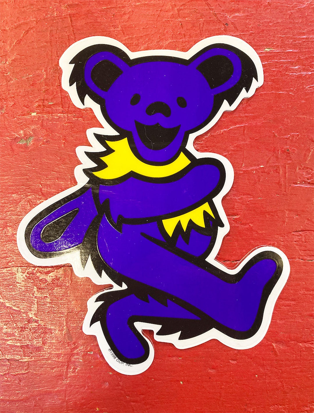 Grateful Dead Purple Dancing Bear Die Cut Sticker New Old Stock Etsy