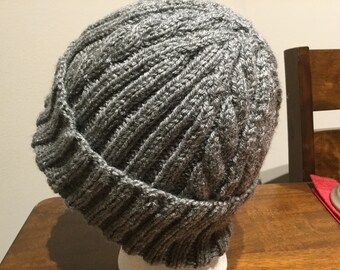 Knit cable hat | Etsy
